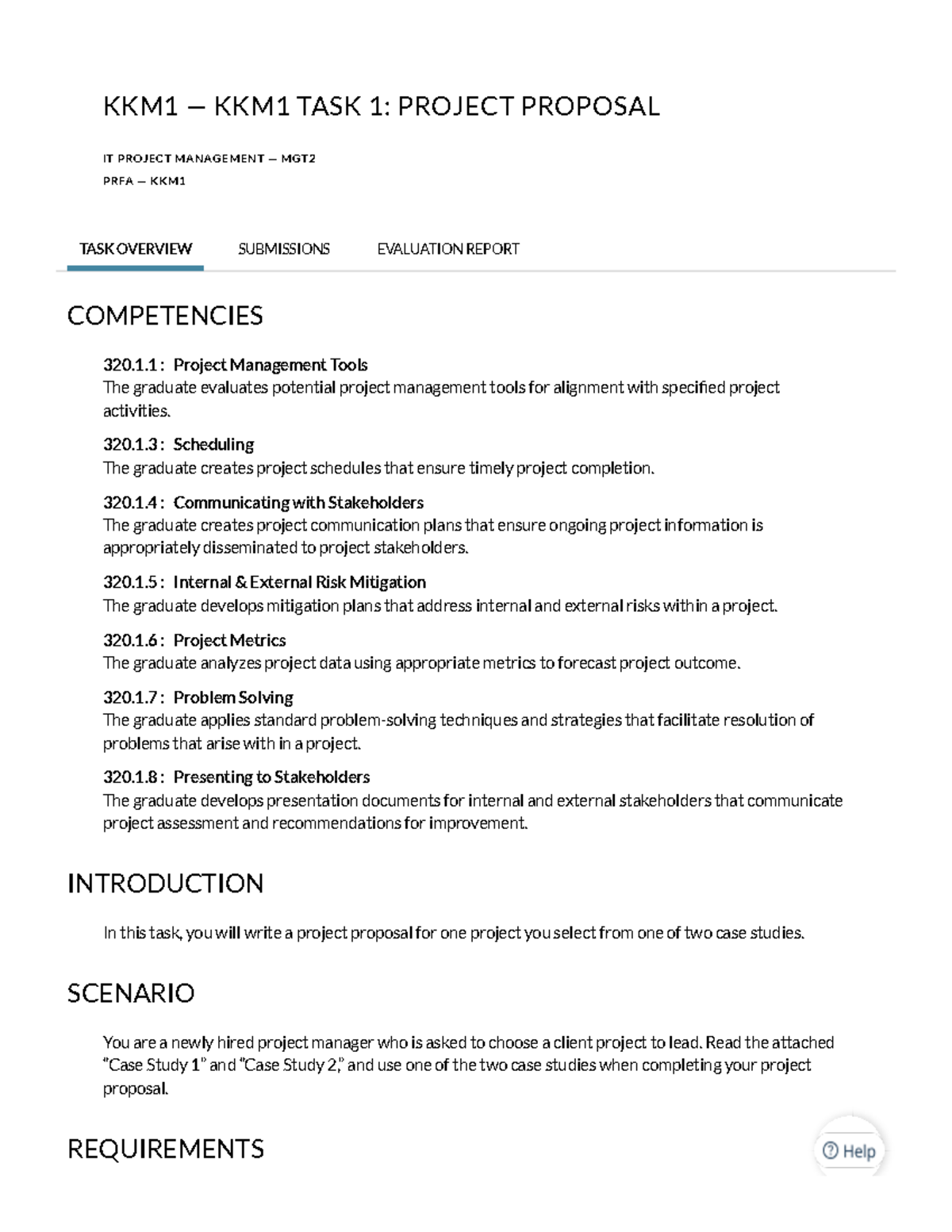 KKM1 IT Project Management Proposal - MGT PRFA Task 1 Guidelines - Studocu