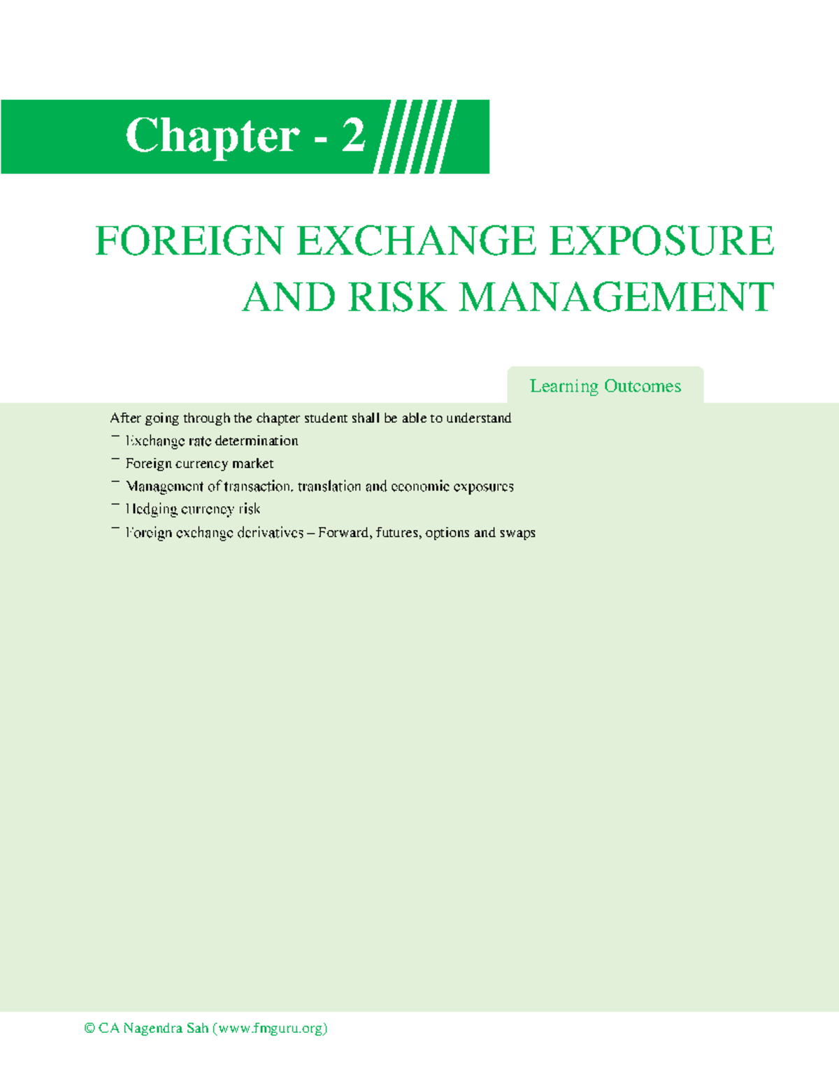 Forex Questions - Notes - FOREIGN EXCHANGE EXPOSURE AND RISK MANAGEMENT ...
