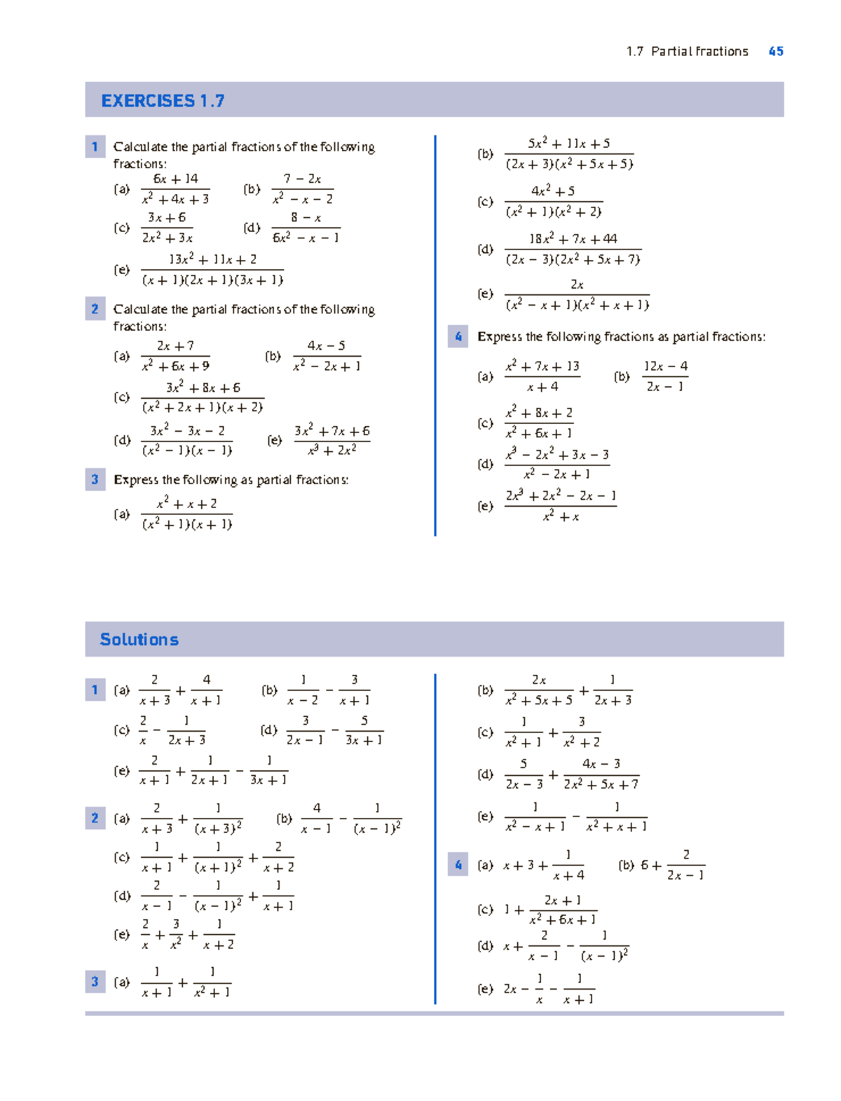 Partial Fractions Problems & Solutions - Math 101 Exercises - Studocu