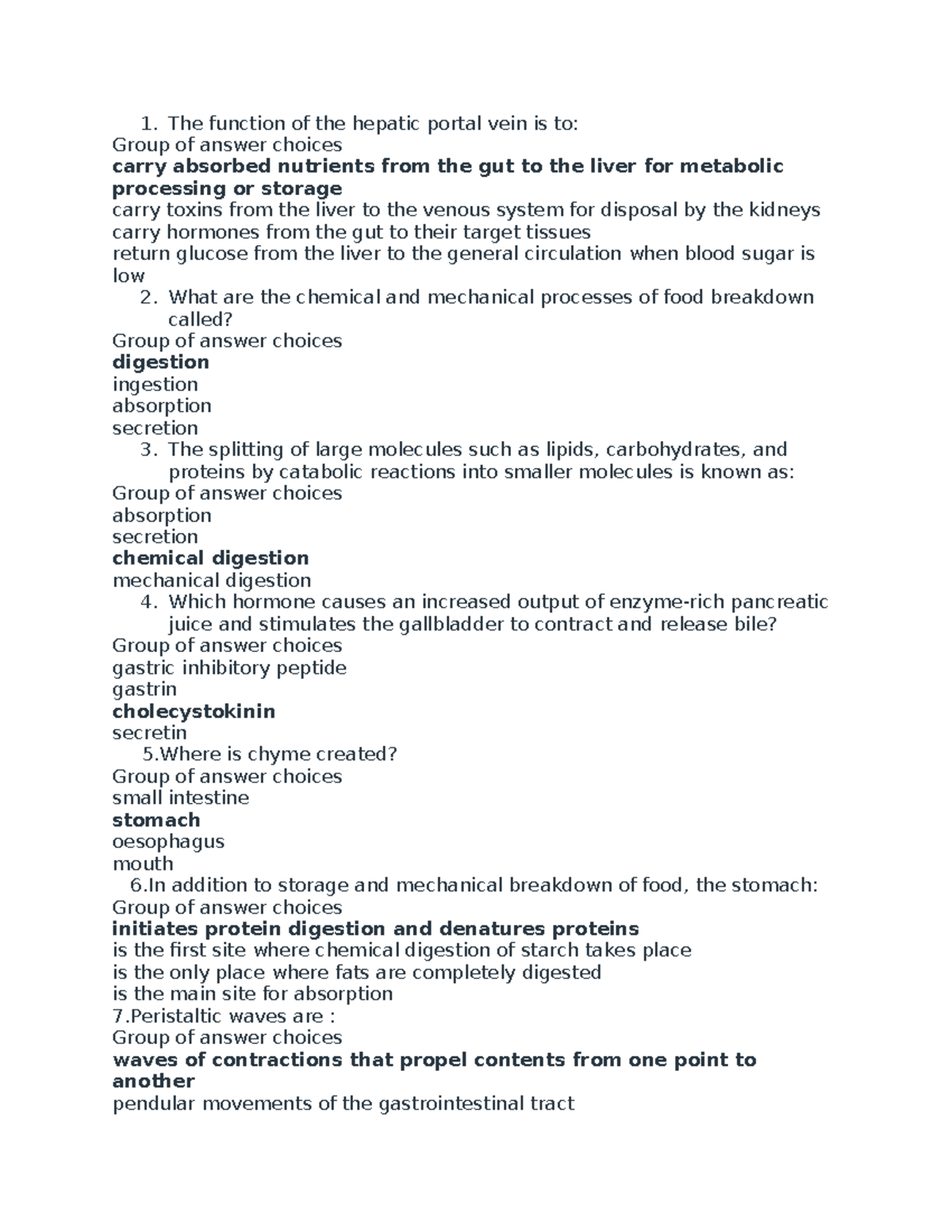 NS 1: Digestive and Nervous System Functions - Study Guide - Studocu