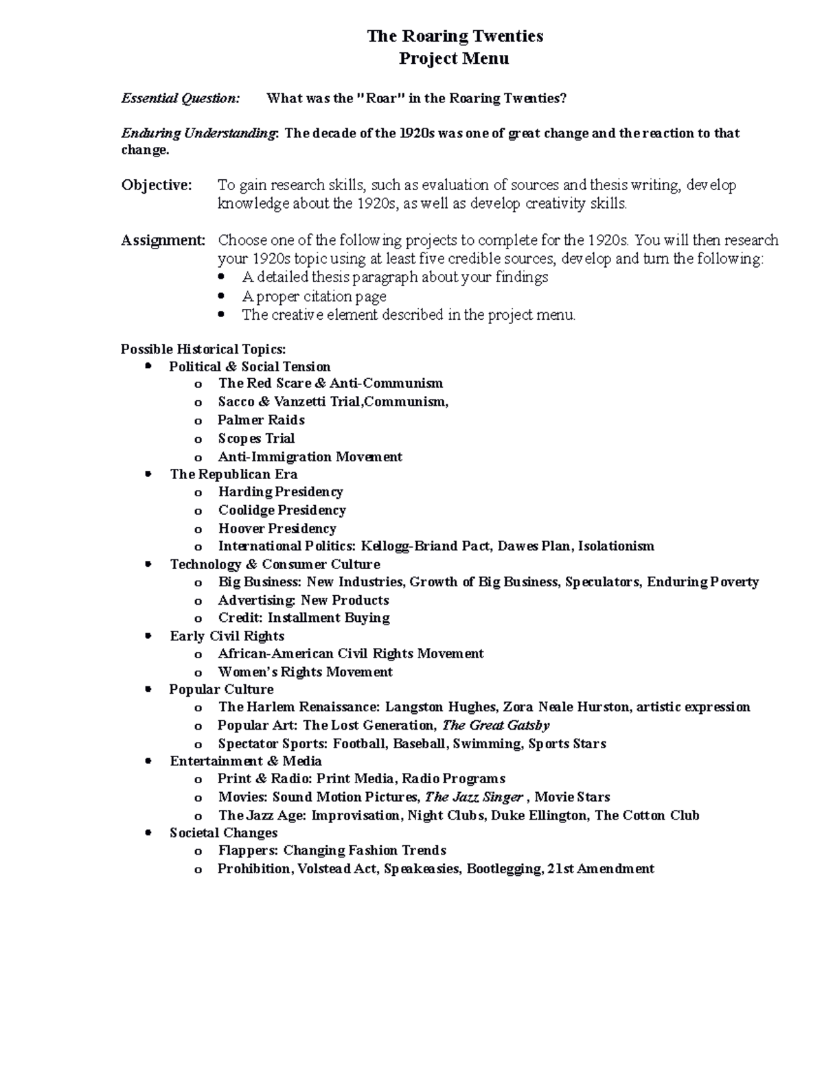 Cp3twentiesproject - Microscope and Psychology worksheets - The Roaring ...