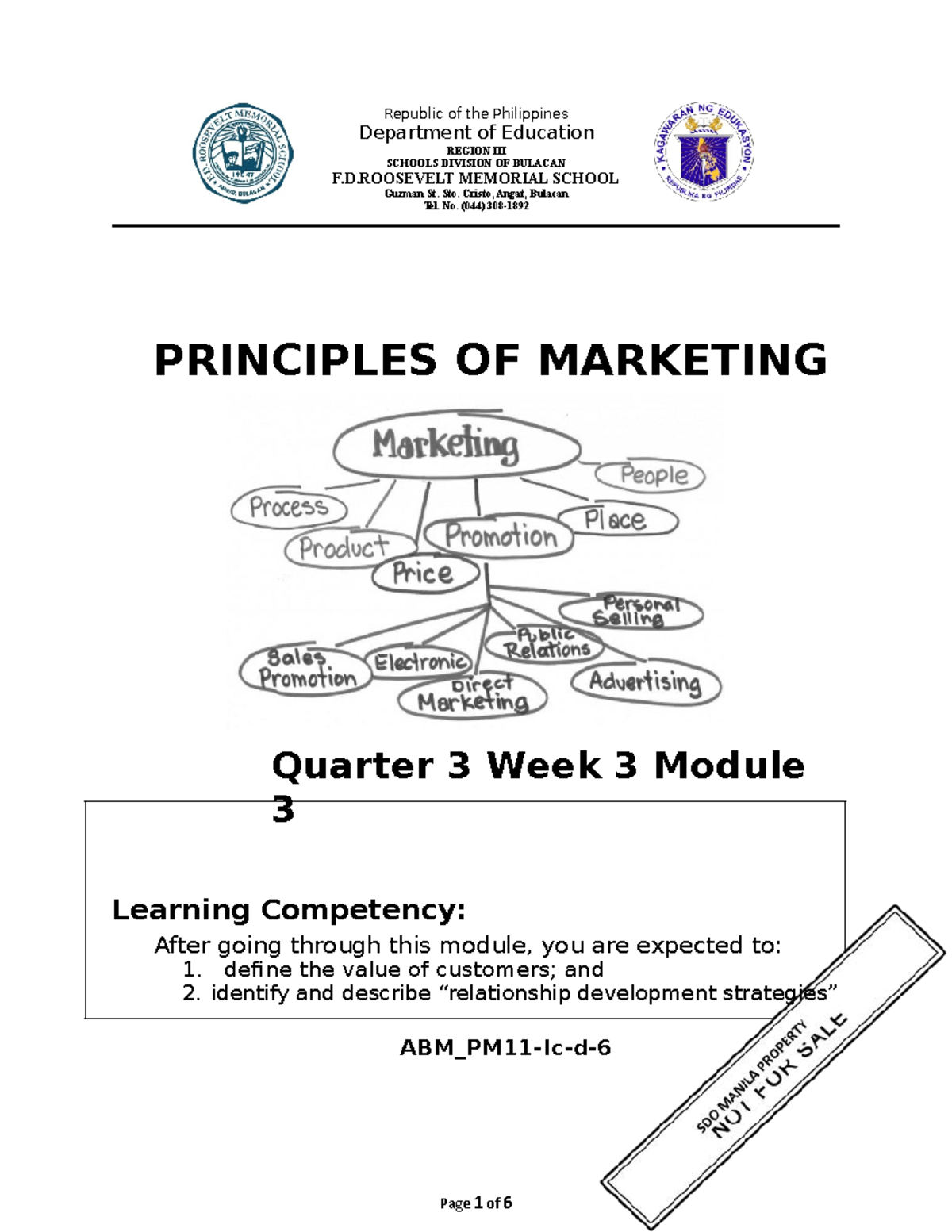 Principles of Marketing Q3-Module 3: Customer Value and Relationships ...
