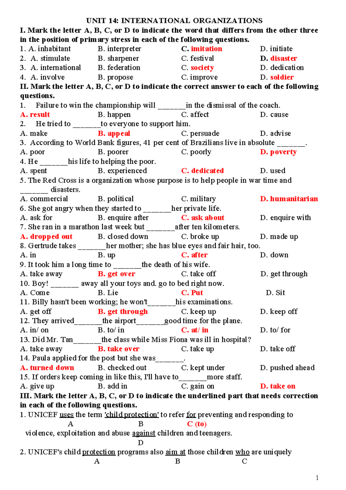 DA DE Cuong CUOI KI 2 K12 - International Organizations Exam Questions ...