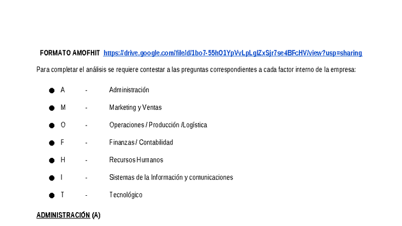 Análisis AMOFHIT: Evaluación de Factores Internos en Interbank - Studocu