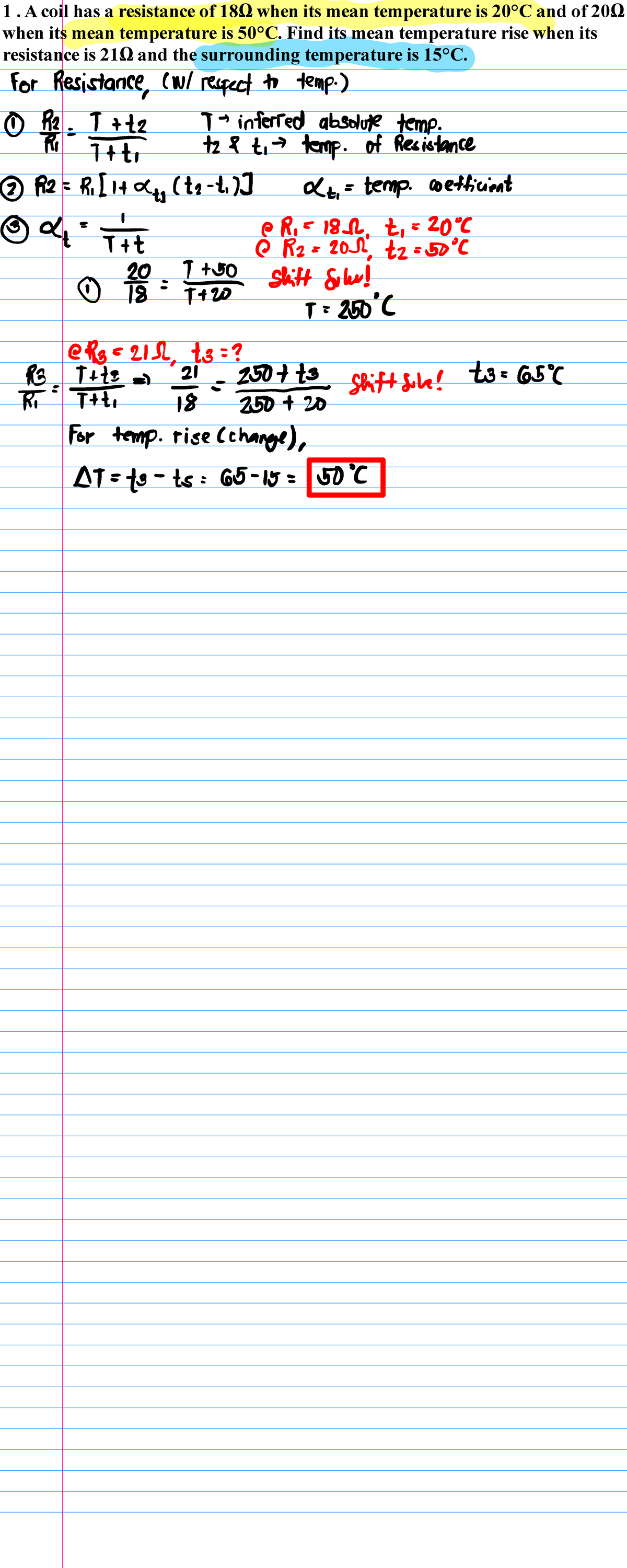 Test-1-Solution: Electrical Resistance & Circuit Analysis (Preboard ...