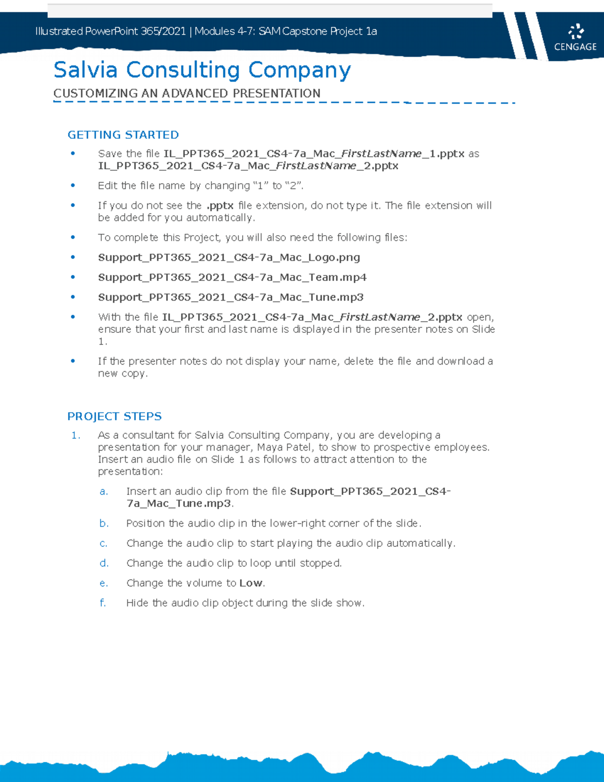 PowerPoint 365/2021 | Modules 4-7: SAM Capstone Project 1 Instructions ...