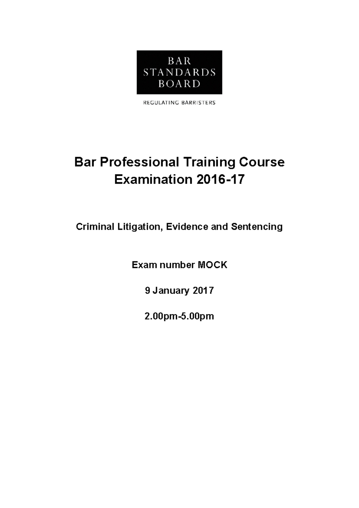 CEB Criminal Mock 2016 2017 Exam Paper - Bar Professional Training ...