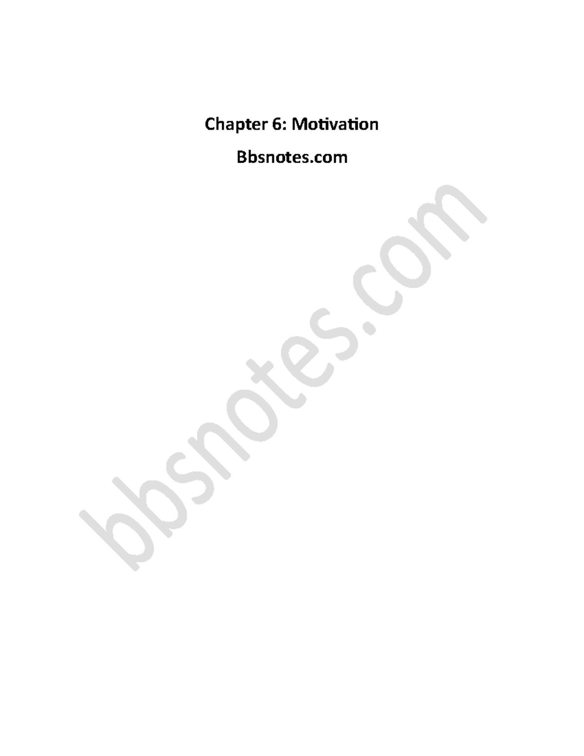 Chapter 6: Motivation - Key Concepts and Theories in OB - Studocu
