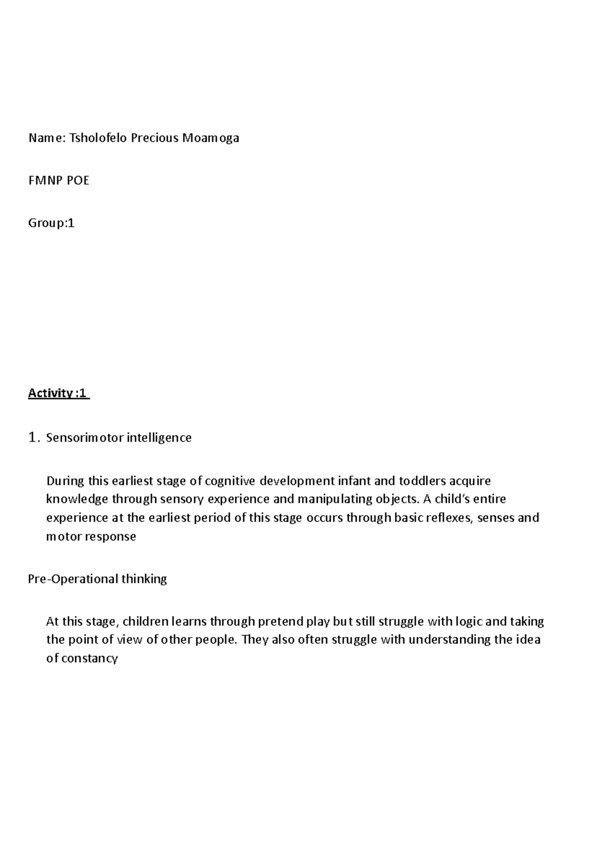 ECD Activity Plan Template - Word - ECD Activity Plan Template To ...