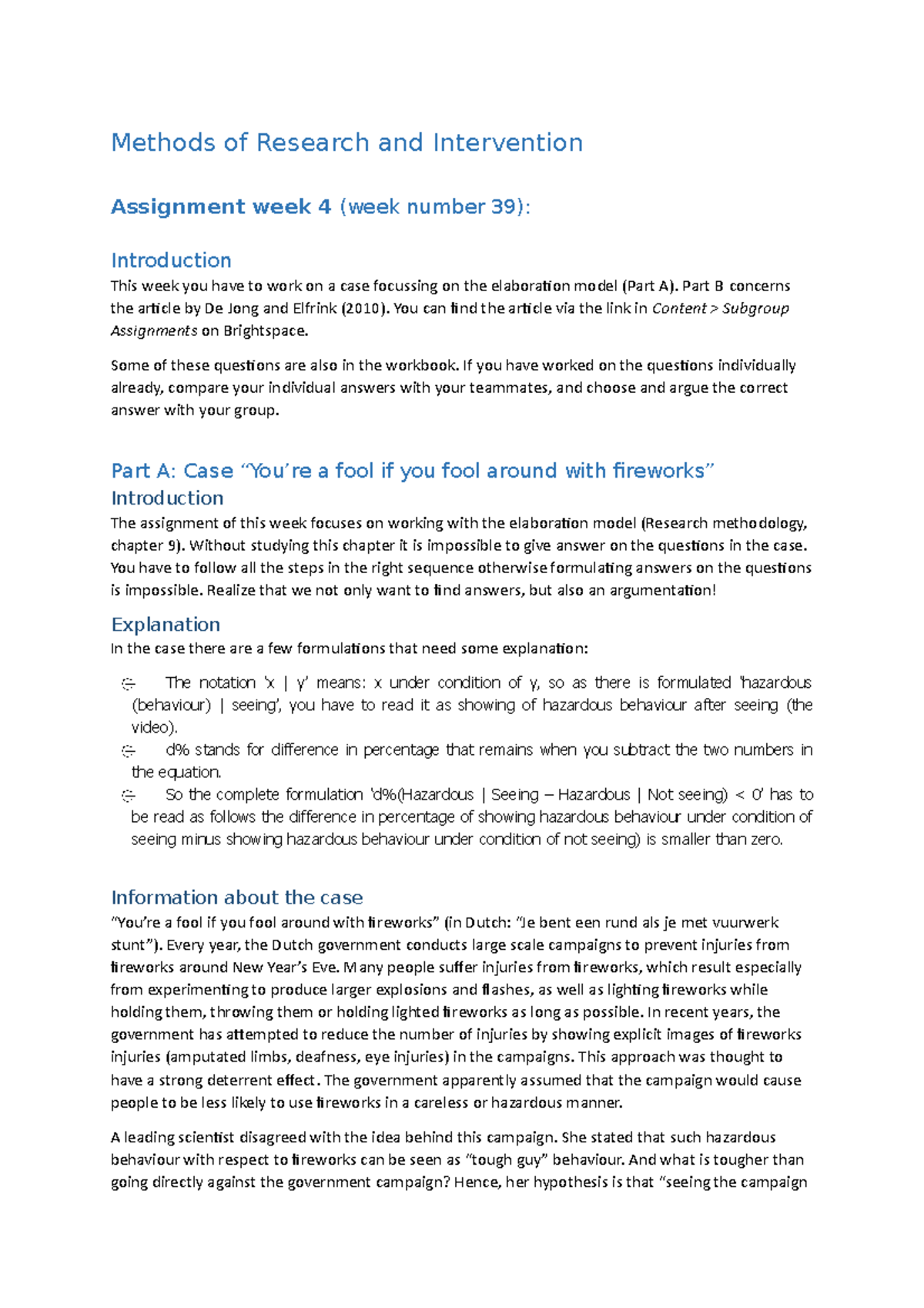Assignment MRI W4 2022: Case Study on Firework Behavior and Campaigns ...