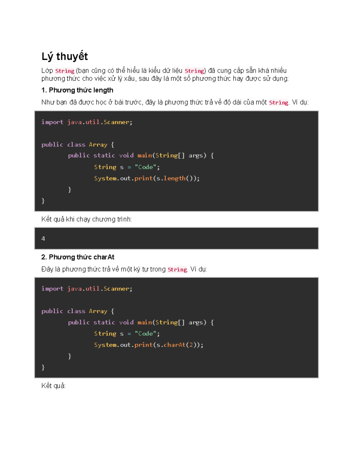 Ly thuyet String - Lý thuyết Lớp String (bạn cũng có thể hiểu là kiểu dữ liệu String) đã cung ...