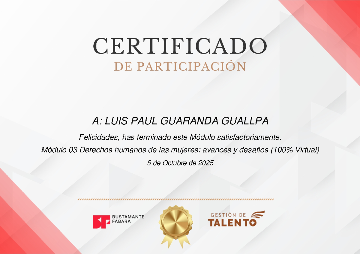 Certificado N03 - SDFSDF - Microbiologia - A: LUIS PAUL GUARANDA ...