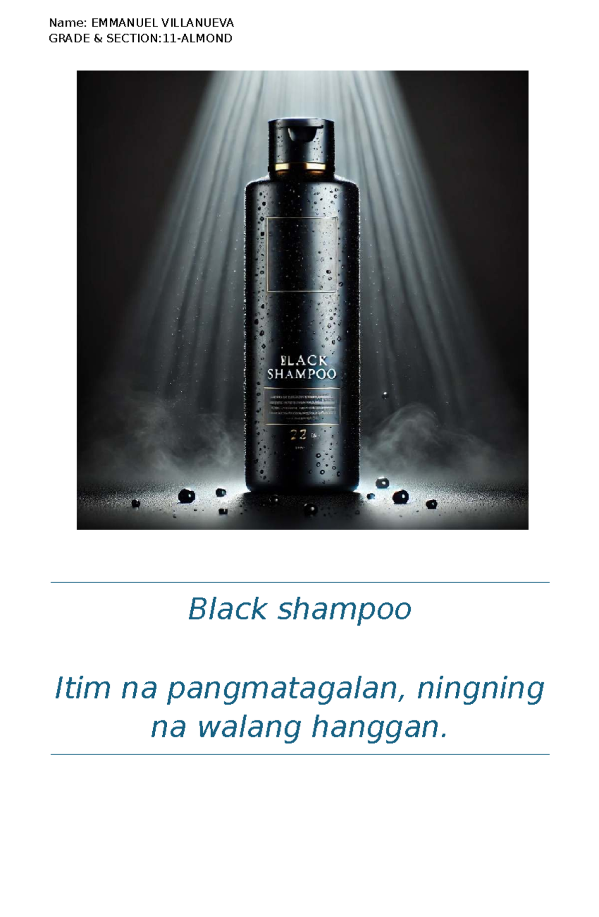 history of phil literature - 21st Century - Black shampoo Itim na ...