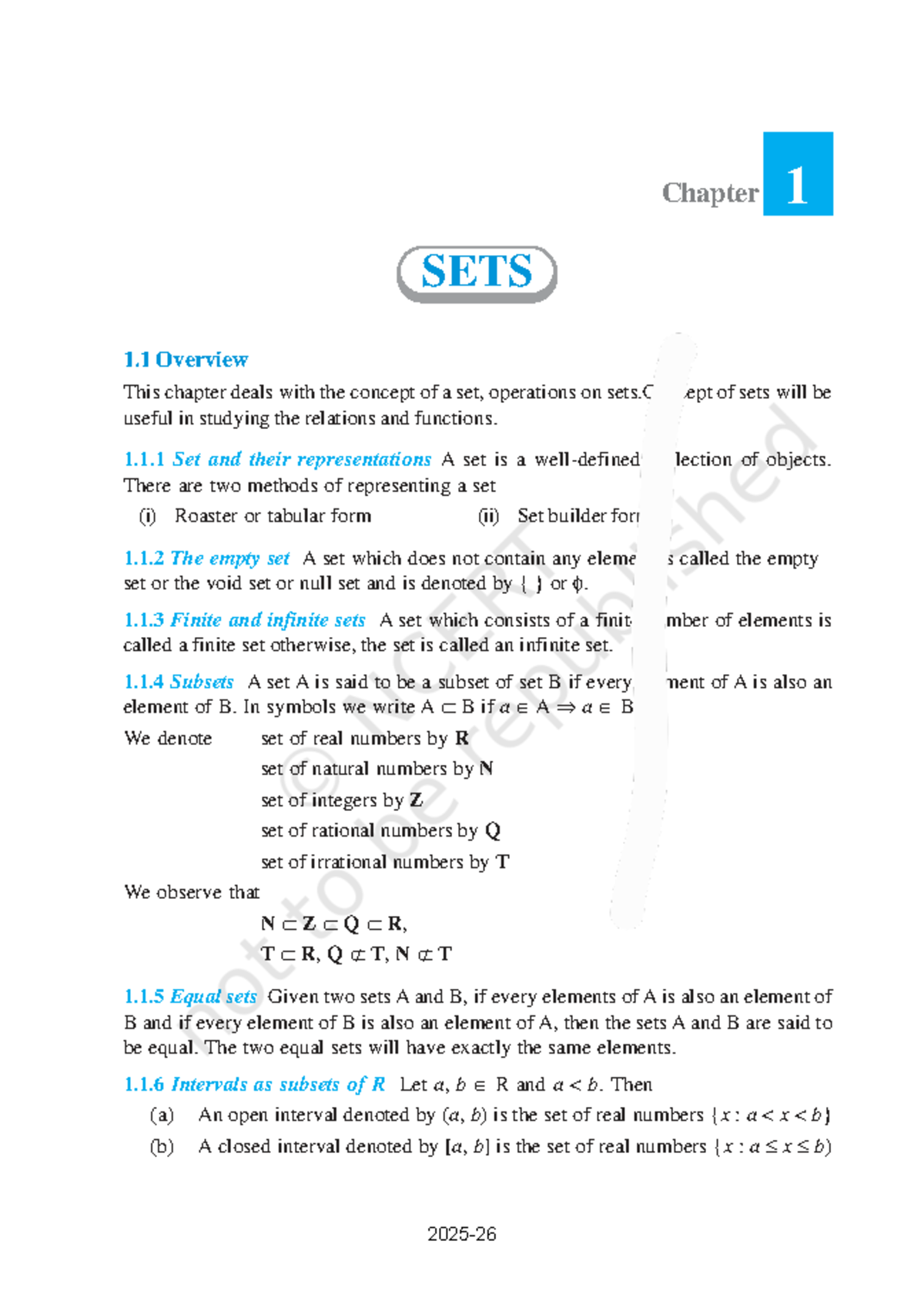 Chapter 1: Sets - Overview and Key Concepts (MATH 101) - Studocu