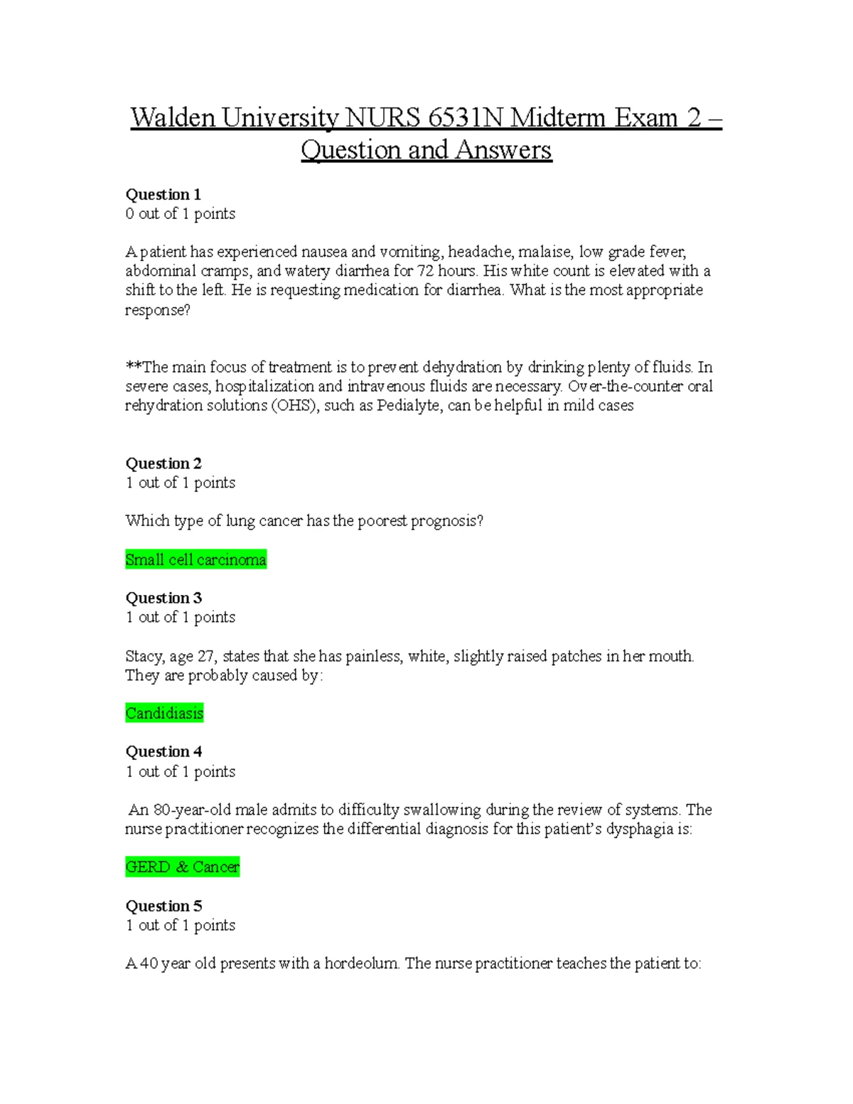 Week 5 Knowledge Check Quiz - Week 5: Knowledge Check Quiz Attempt Time ...