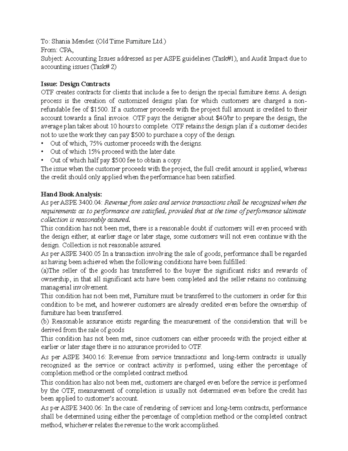 CO2-2301E-PC02 - Practice - Chartered Professional Accountants of Canada, CPA Canada, CPA are ...