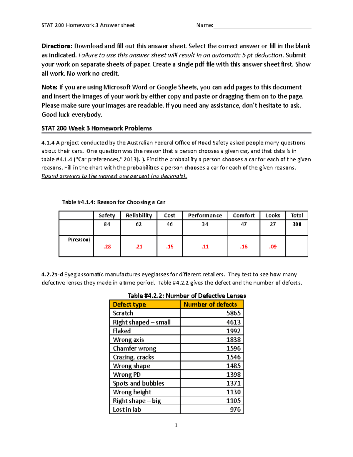 STAT 200 Week 3 Homework Problems FA2021 - Answer Key and Solutions ...