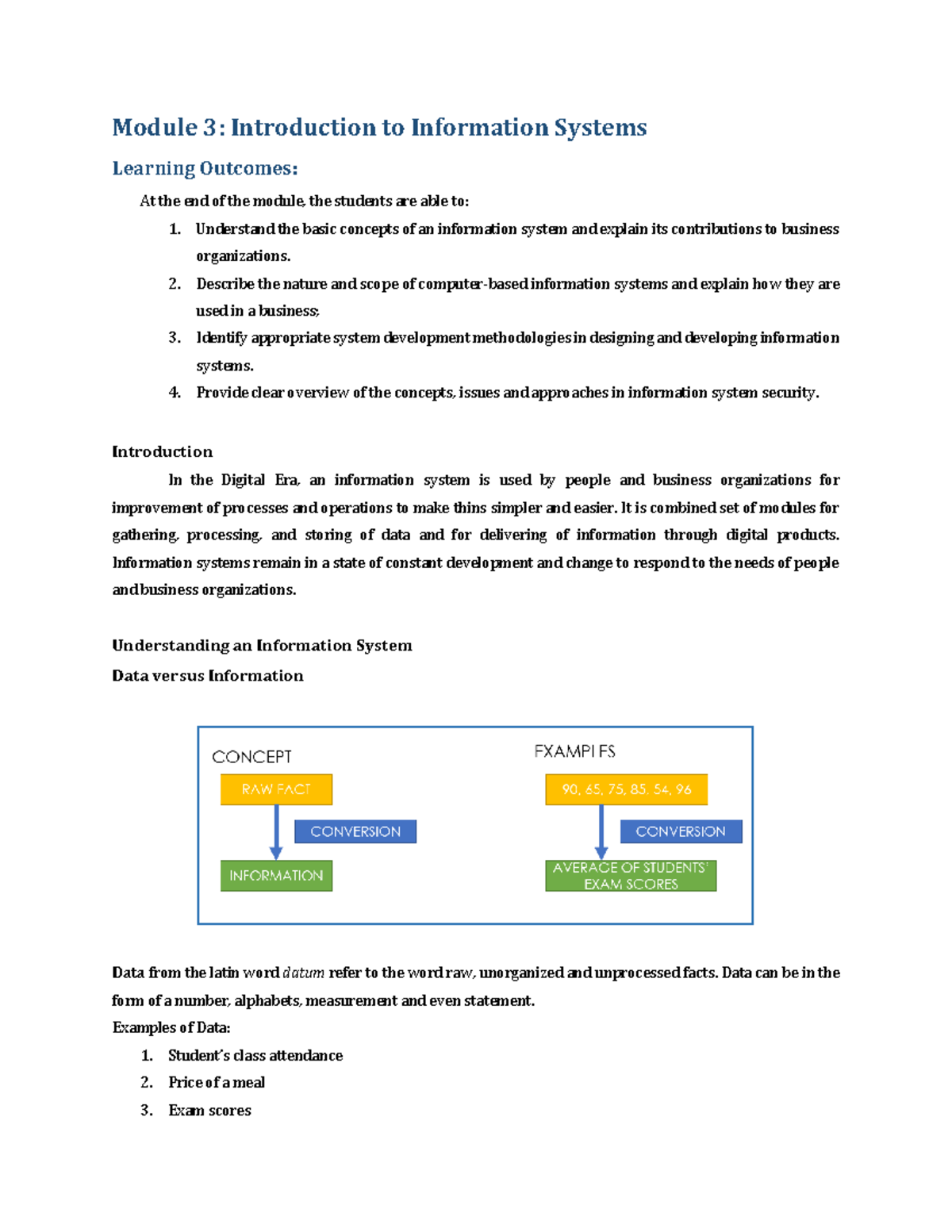 Computer Education - INFO SYS Module 3: Understanding Information ...