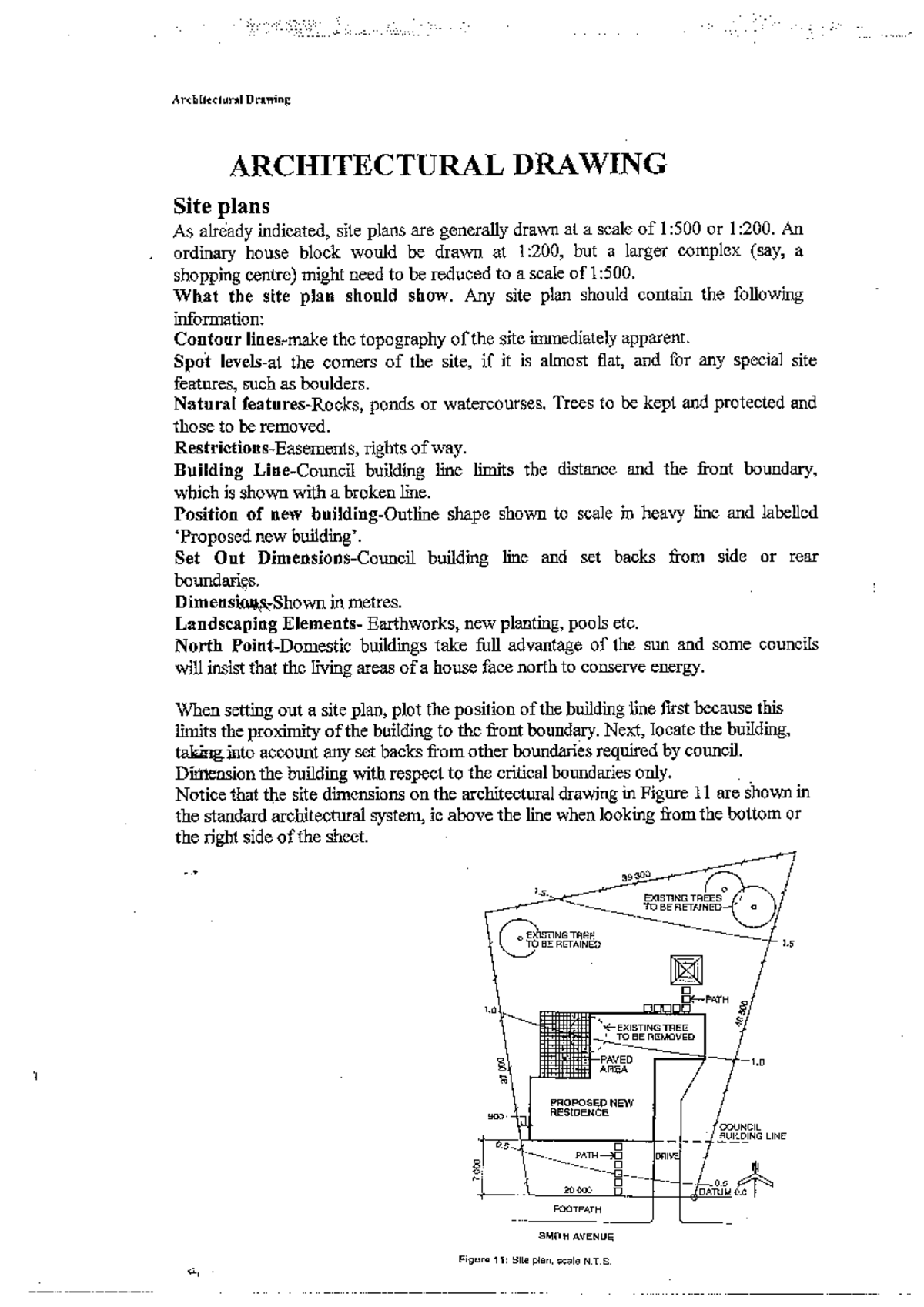 Site Plan Guidelines for Architectural Drawing (ARCH 101) - Studocu