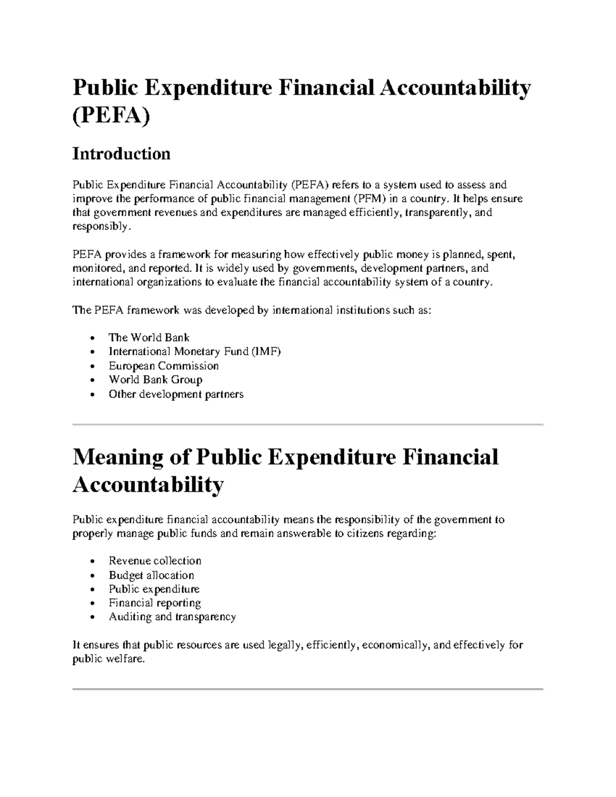 PEFA Overview: Enhancing Public Financial Accountability in Nepal - Studocu