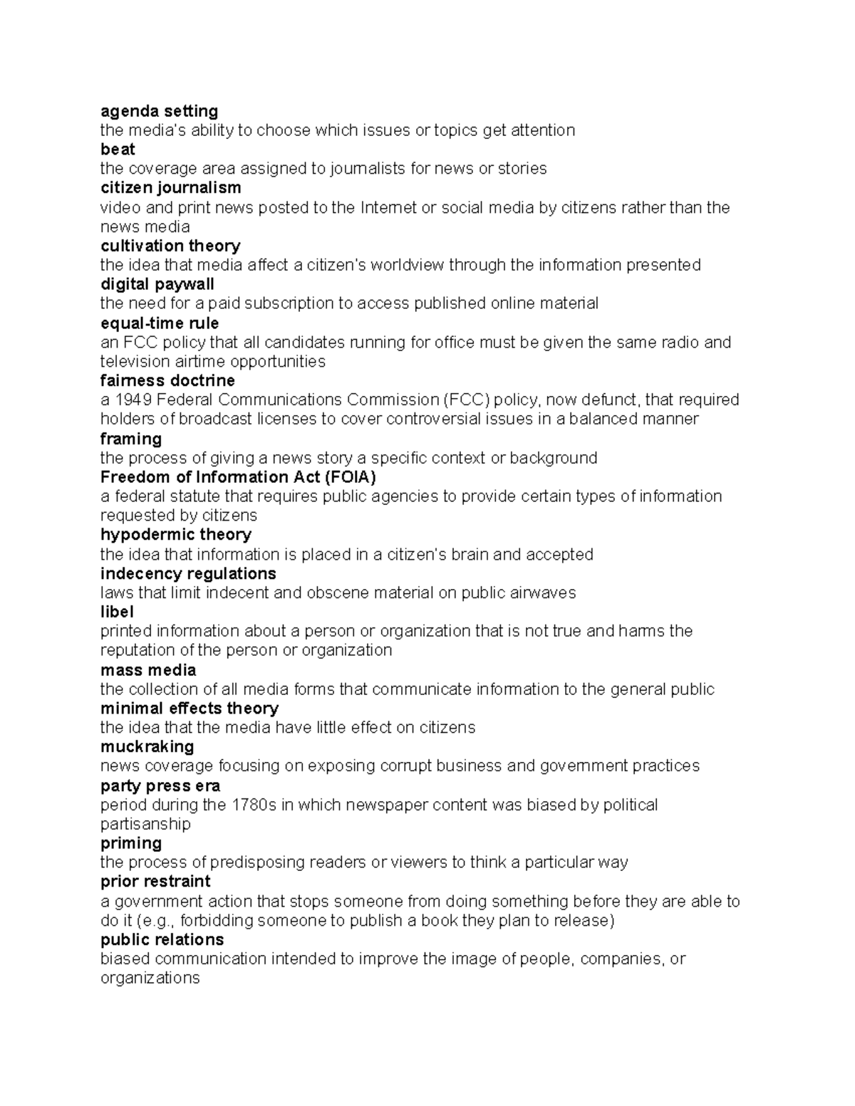 Media Concepts and Terminology: Key Terms in Communication (COM101 ...