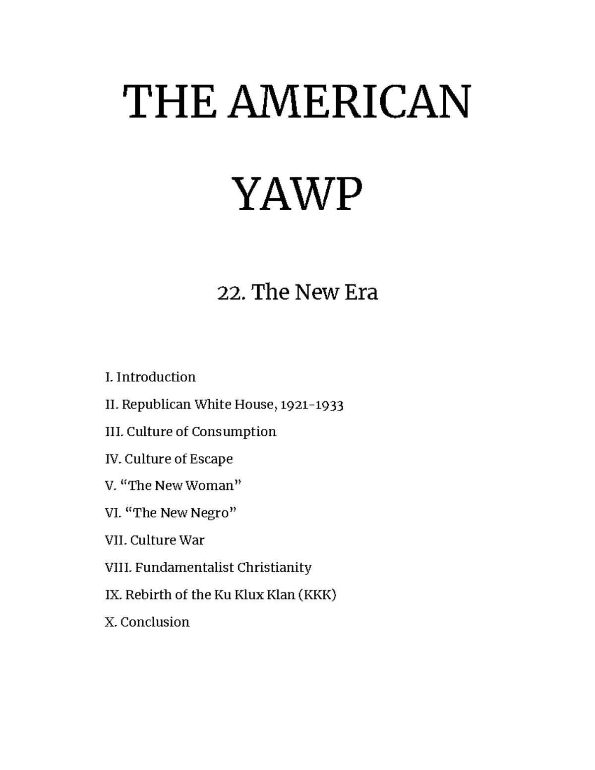 The American Yawp: Chapter 22 - The New Era (1921-1933) Overview - THE ...