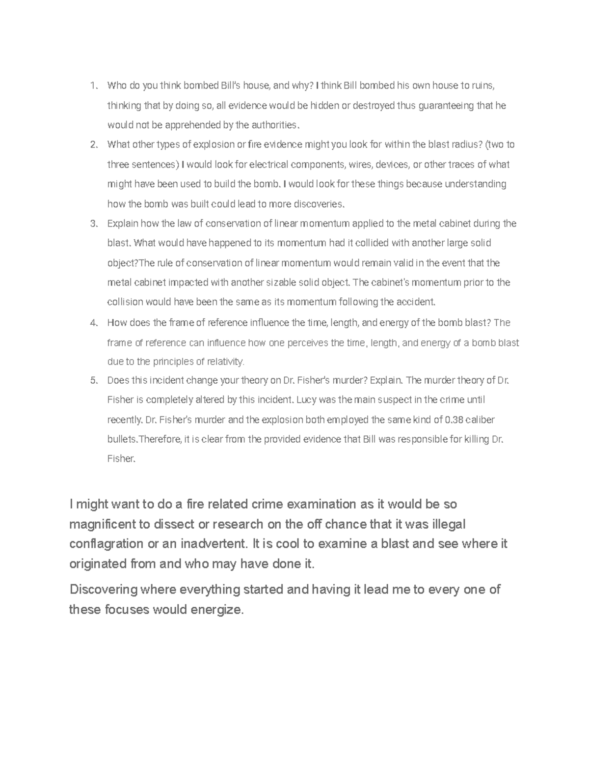 Forensic Science Case Study: Analyzing the Bombing Incident - Studocu