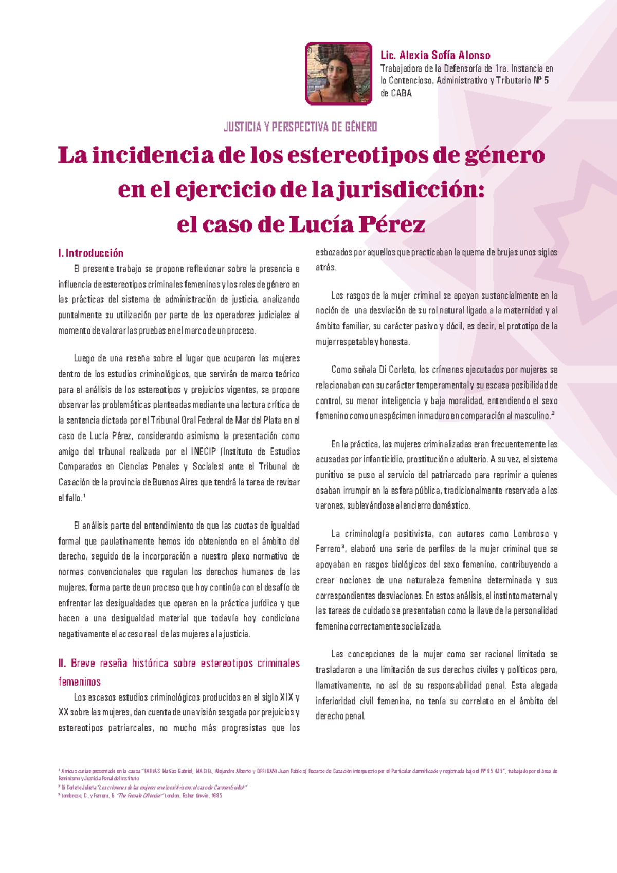 Estudio sobre Estereotipos de Género en el Caso Lucía Pérez - Lic ...