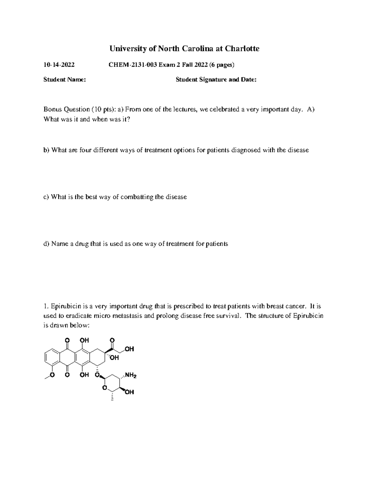2131-003 - CHEM Exam 2 Review and Key Concepts (Fall 2022) - Studocu