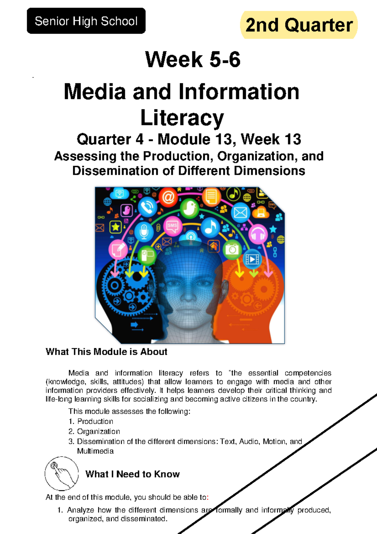 MIL Q4 Module 13 Week 7-8 Media & Information Literacy Final Exam - Studocu