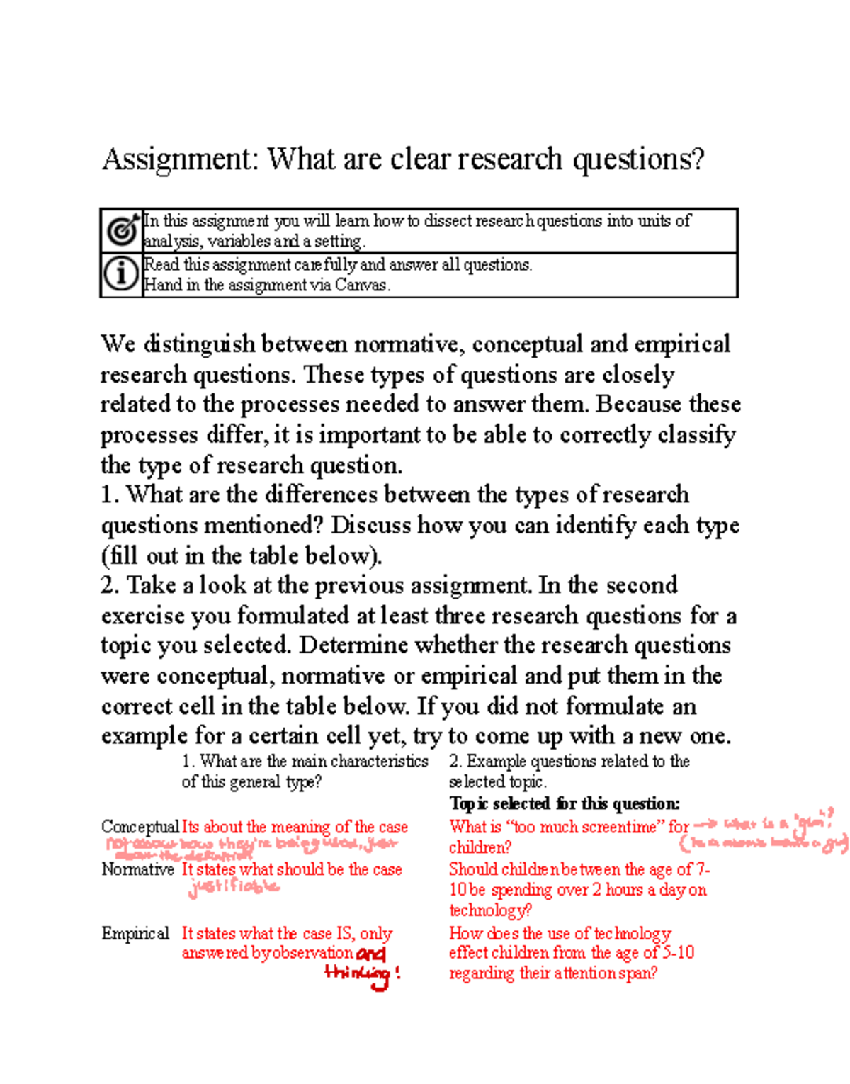 Assignment: Understanding Research Questions and Their Types - Studeersnel