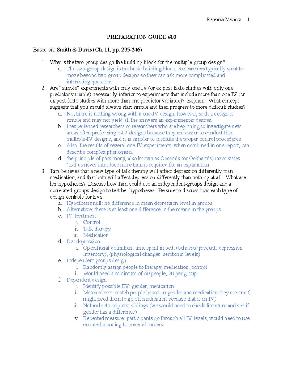 Research Methods Prep Guide #10 - Building Blocks of Multi-Group Design ...