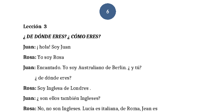 6 Lección 3: DE DÓNDE ERES? CÓMO ERES? - Adjetivos y Descripciones ...