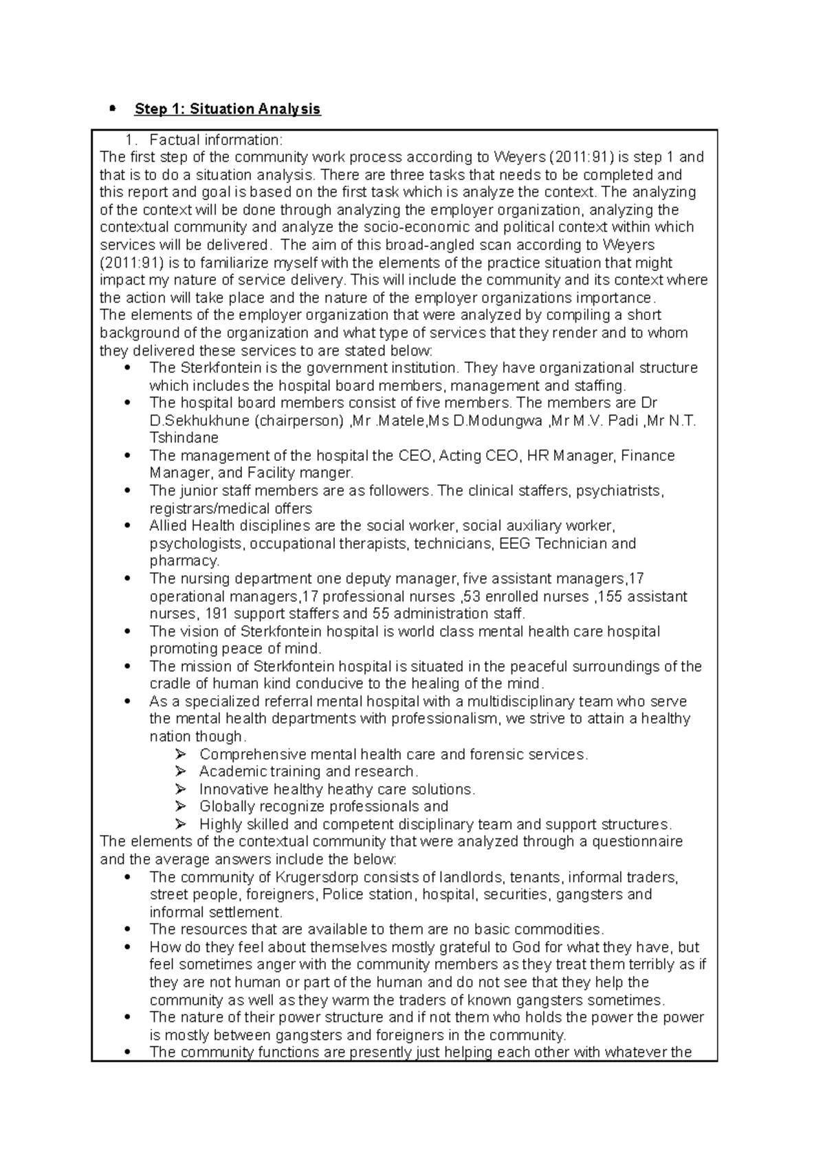 Casework Process Report 01 FOR Client A Final - MODULE CODE: BSW4805 ...