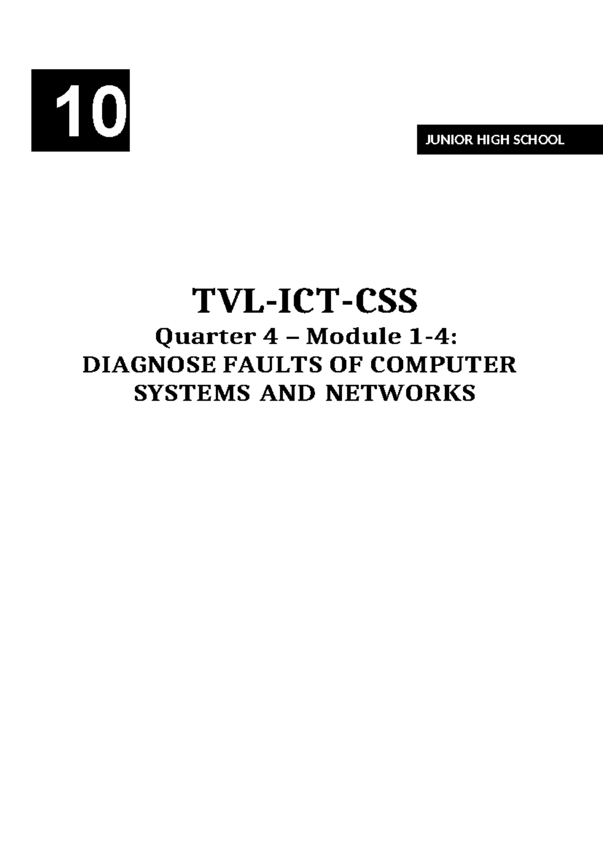 TVL-ICT-CSS-12-Q4 MRCN-Week1-4 - 10 TVL-ICT-CSS Quarter 4 – Module 1-4 ...