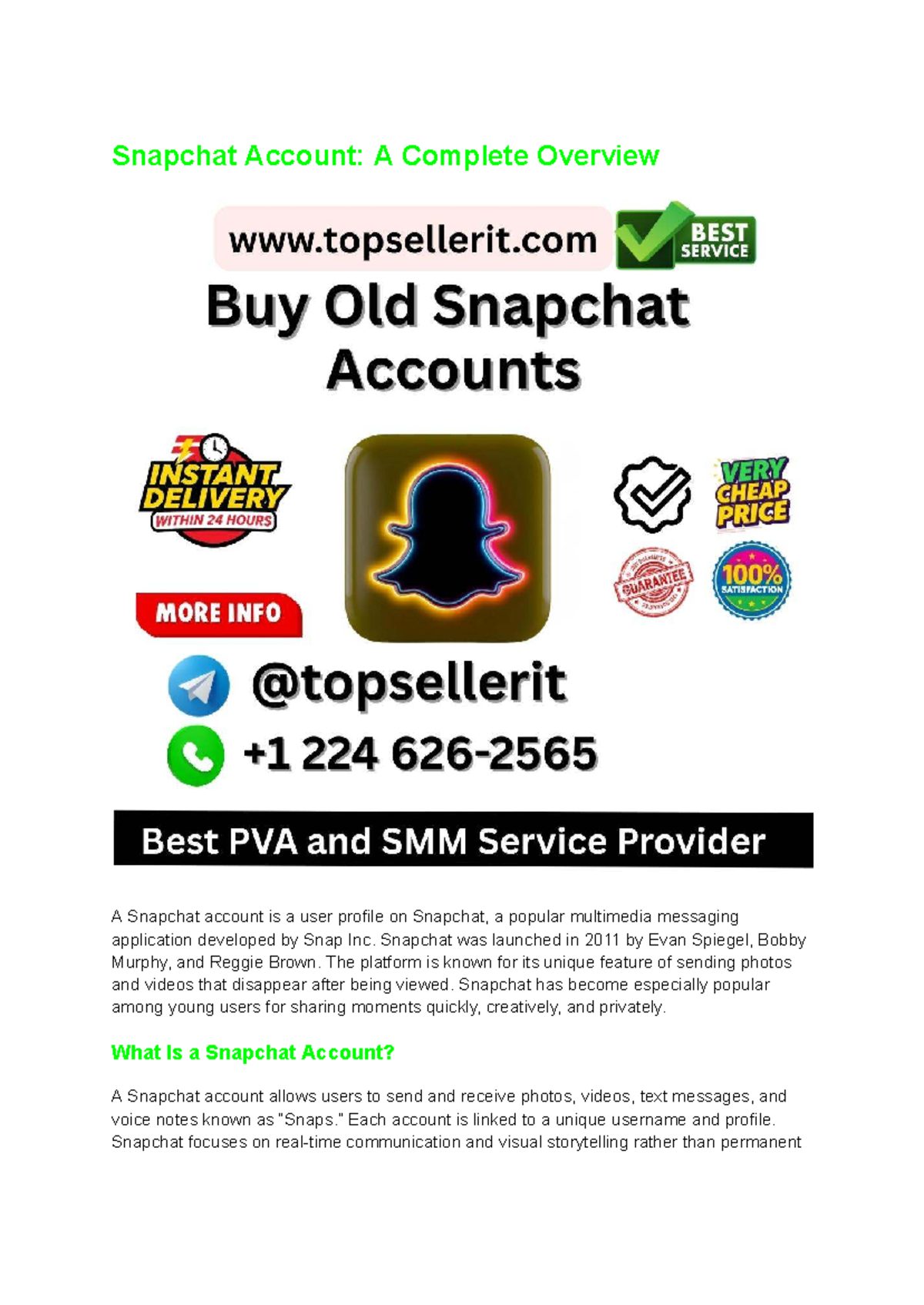 Snapchat Account Overview: Features, Creation & Responsible Use - Studocu