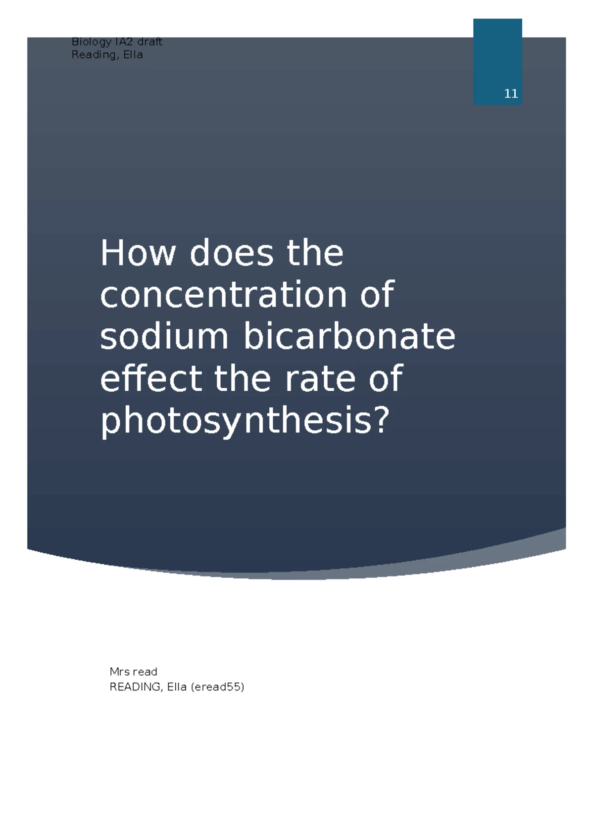 1 - 2024 FIA1 Chemistry Data Test Revision - 11 Chemistry Revision for ...