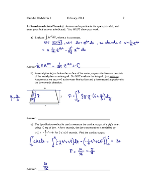 Math1020 midterm 1 review page 1 - Midbern 1 study Guide Important Tan ...