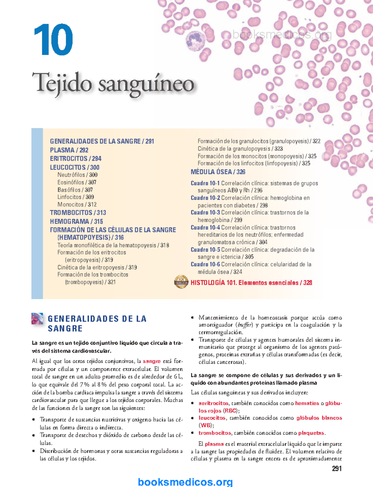 Tejido Sanguíneo: Generalidades y Composición - Histología 101 - Studocu