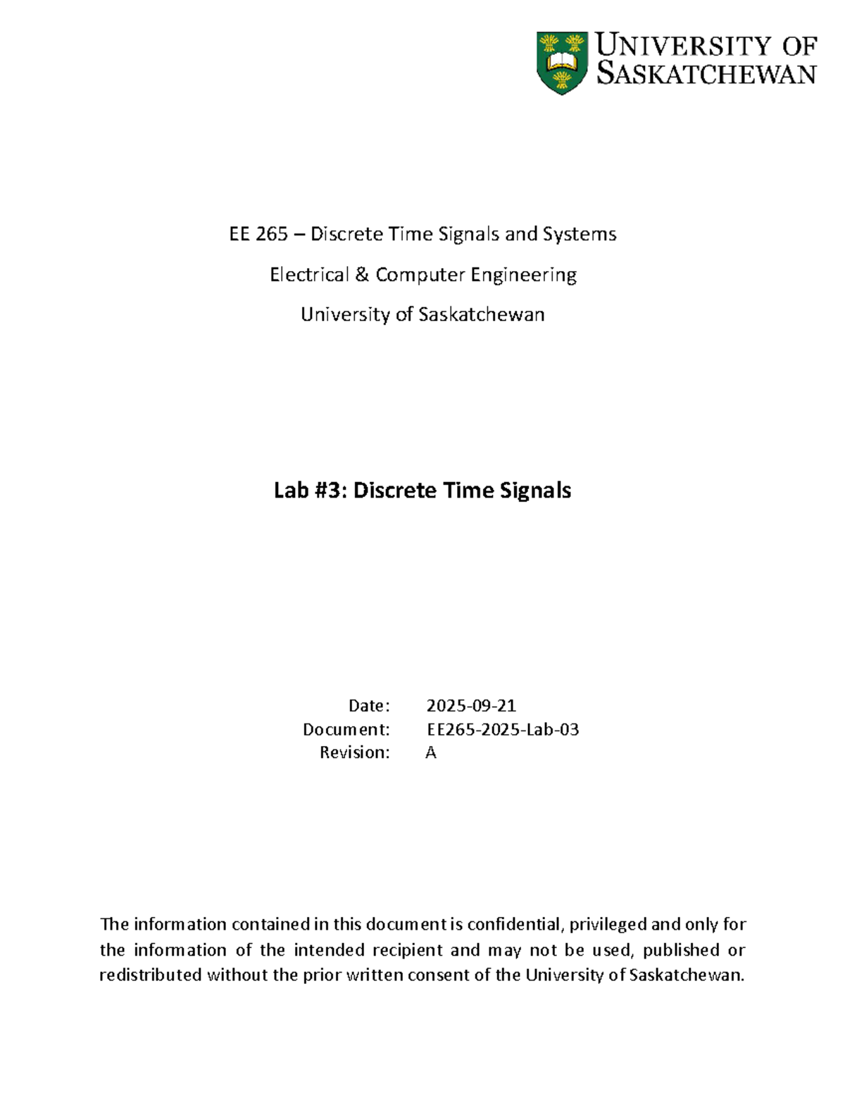 EE 265 Lab 03: Discrete Time Signals and Systems Practical Report - Studocu