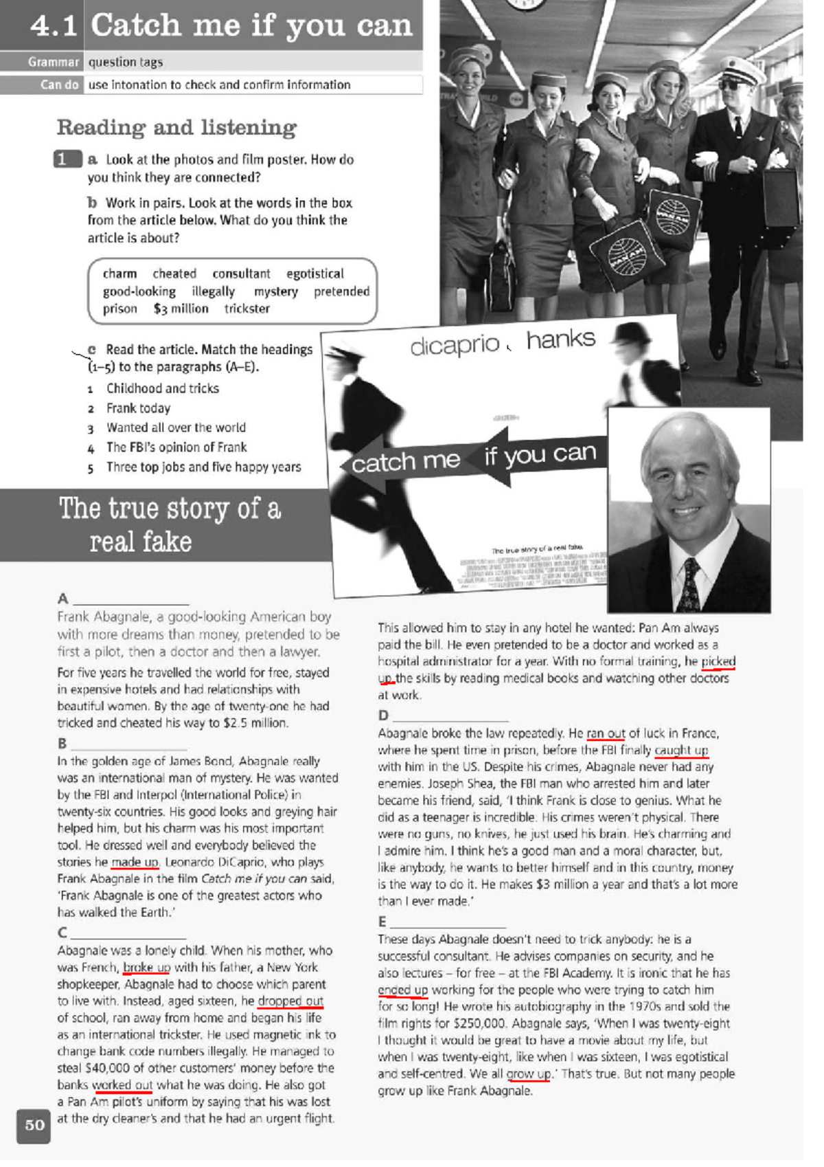 4.1 Catch Me If You Can: Grammar & Vocabulary Insights - Studocu