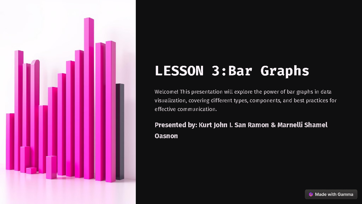 Lesson 3Bar Graphs 1 - bghftdk - LESSON 3:Bar Graphs Welcome! This ...