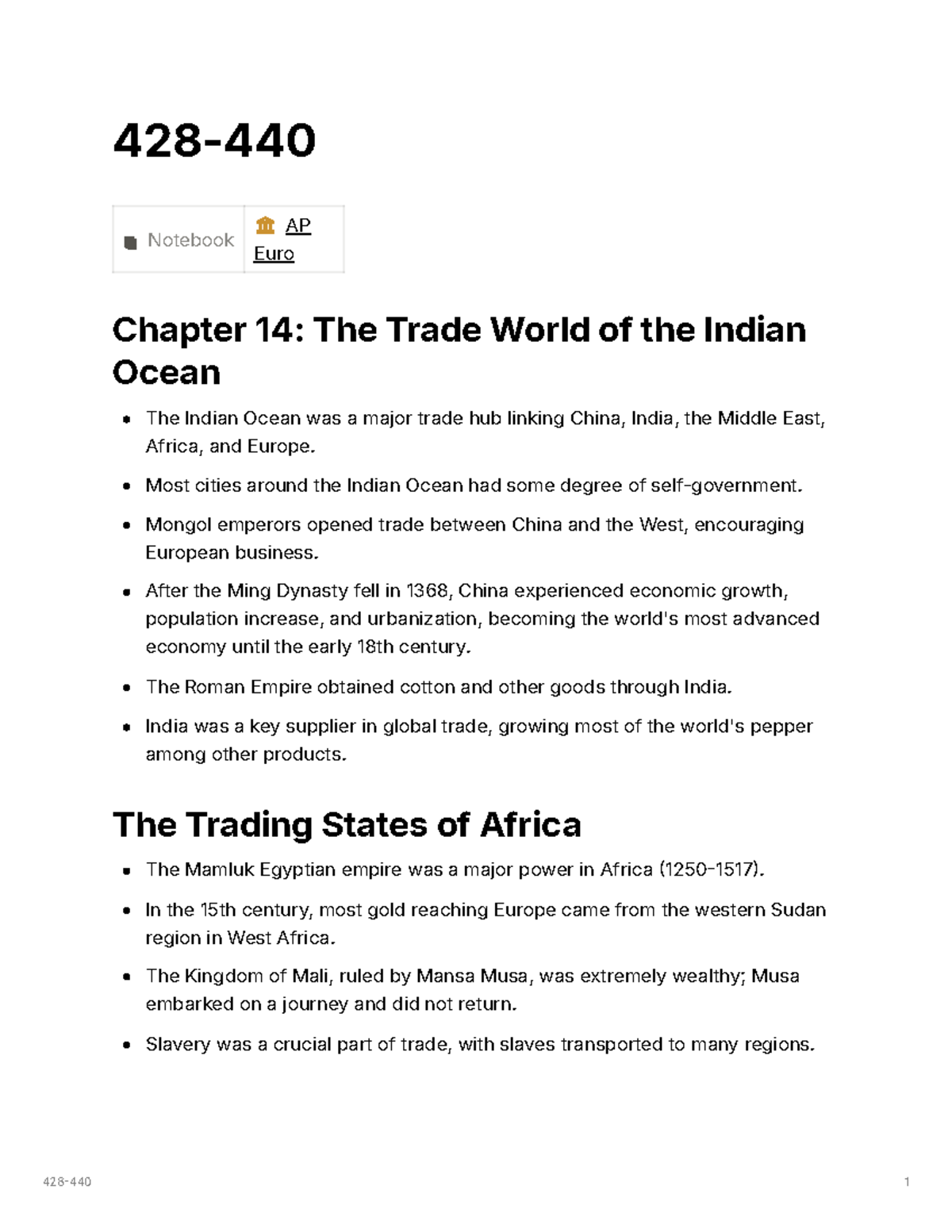 Chapter 14 History of Western Society - 428 440 1 428- Notebook AP Euro ...