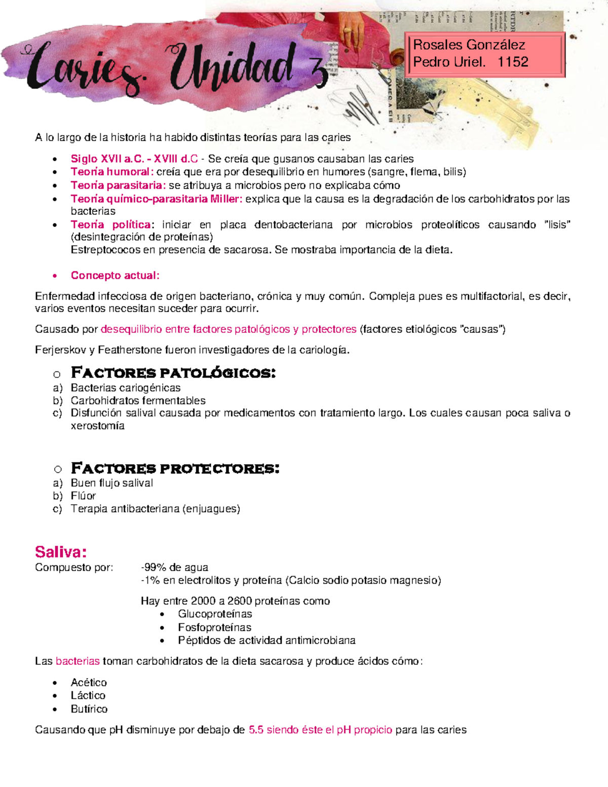 Clasificación y Proceso de las Caries Dentales en Odontología (ODT 1152 ...