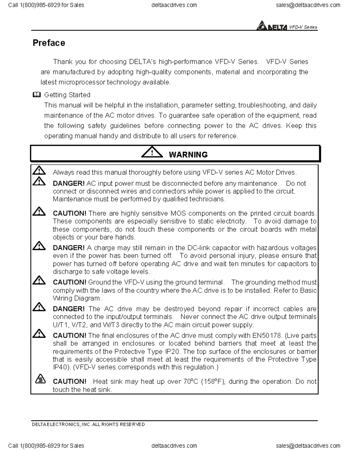 Delta VFD Series User Manual: Installation & Operation Guide - Studocu