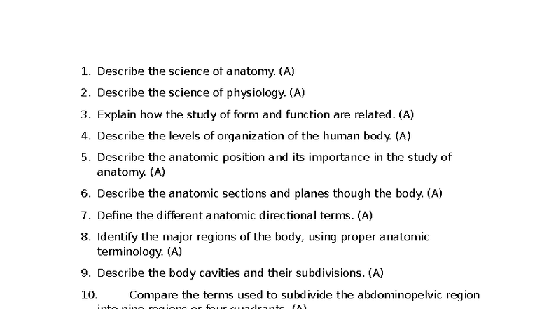 Comprehensive A&P Study Guide: Anatomy & Physiology Topics - Studocu