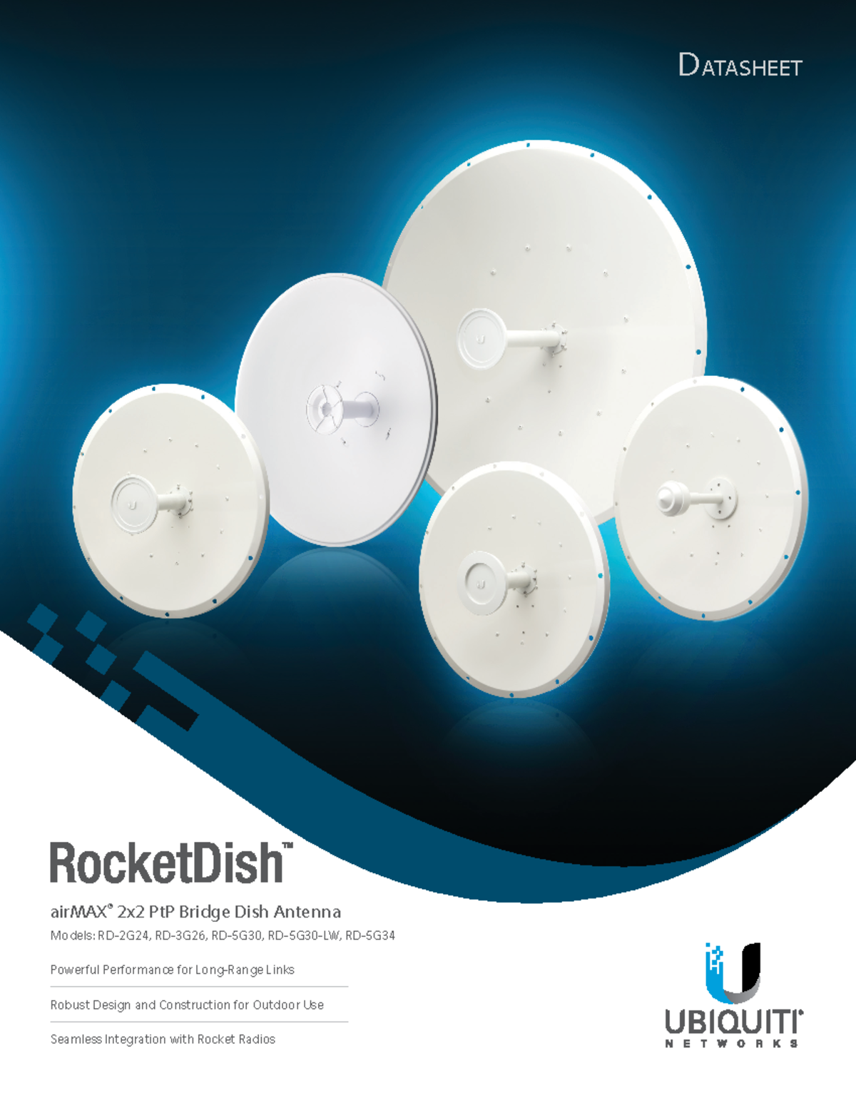RD5G30 - Datasheet of Ubiquiti RocketDish Antenna Performance - Studocu