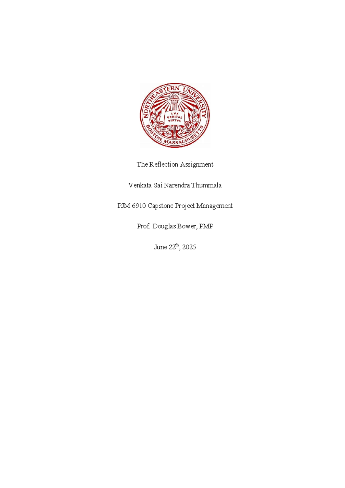 PJM 6910 Capstone Reflection Essay: Personal Growth & Leadership ...
