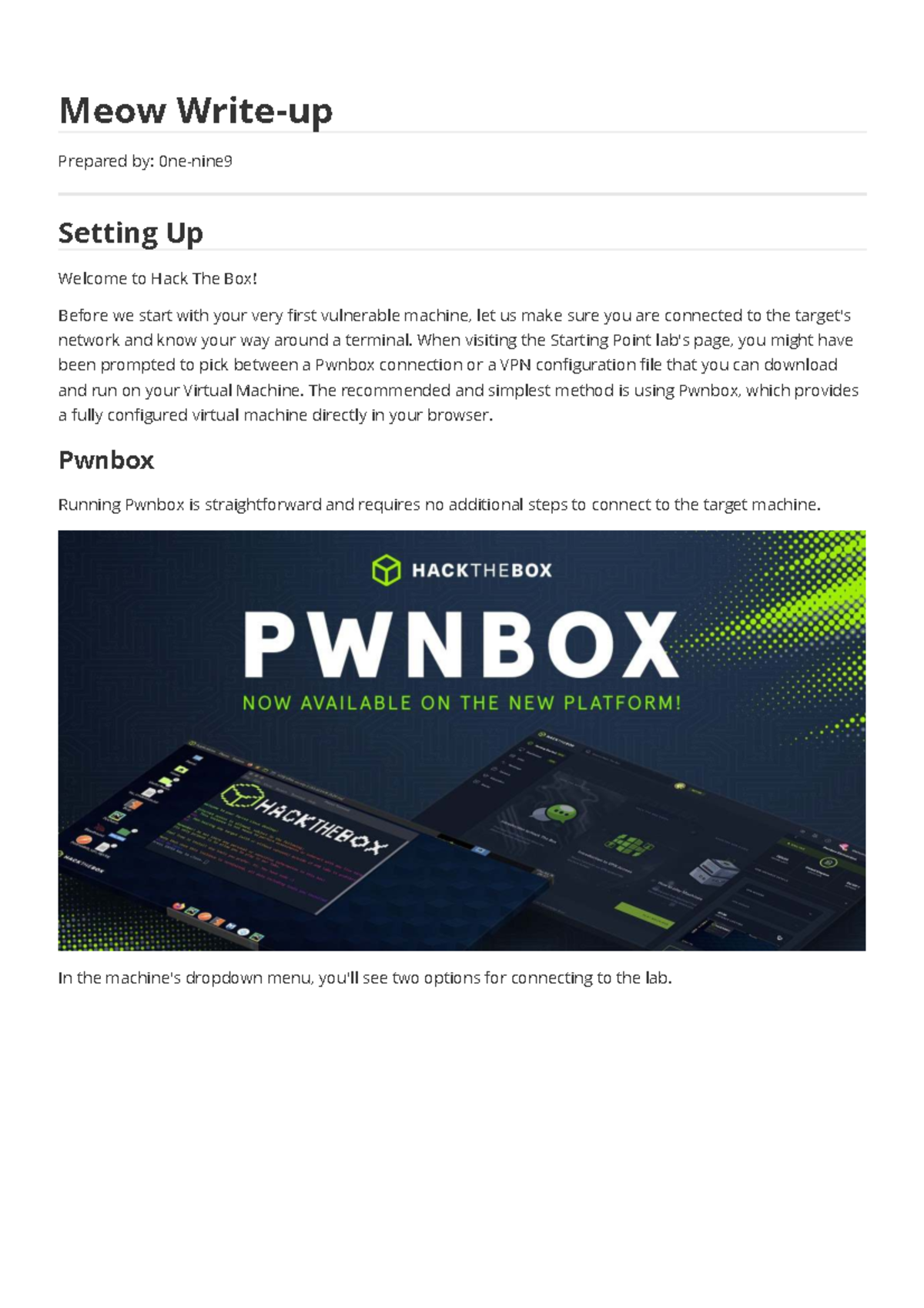 Hack The Box Setup Guide: Connecting with Pwnbox and Enumeration - Studocu