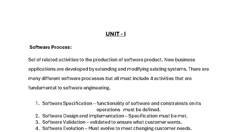 SPPM-I: Unit 1 - Software Process Fundamentals and Improvement ...